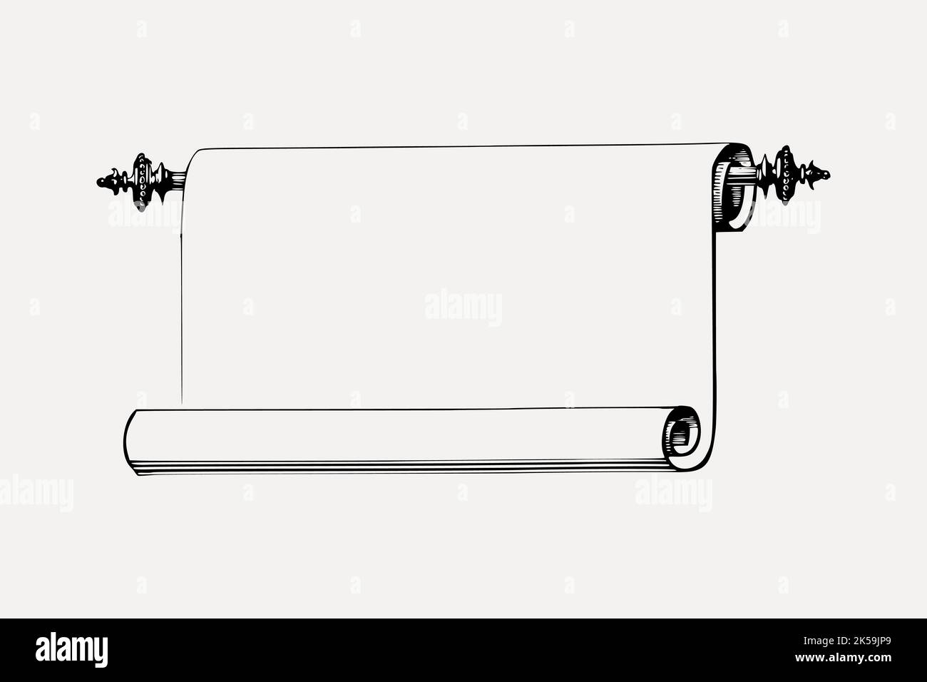 Old paper frame drawing, vintage illustration vector Stock Vector Image ...