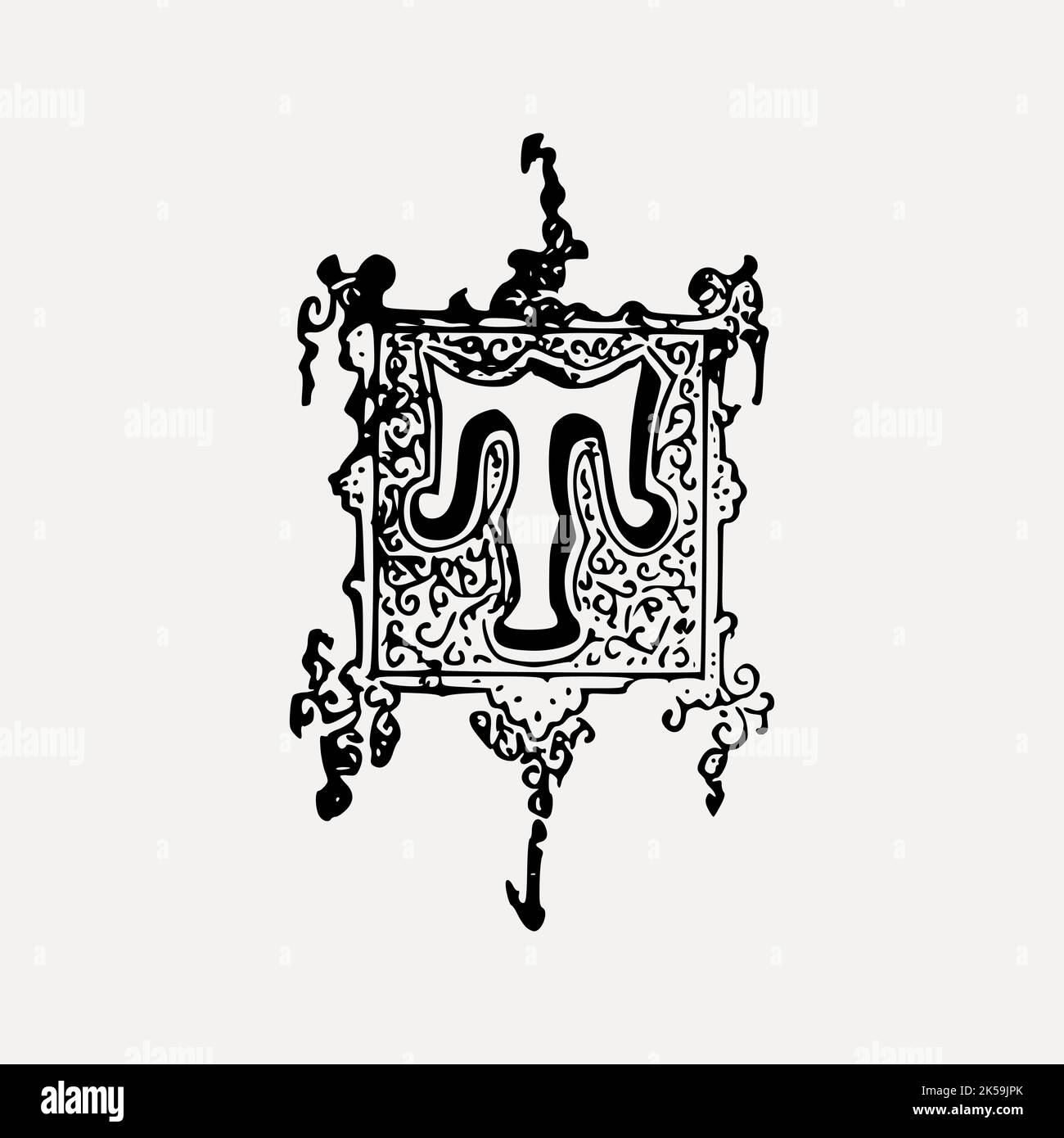 T initial badge drawing hi-res stock photography and images - Alamy