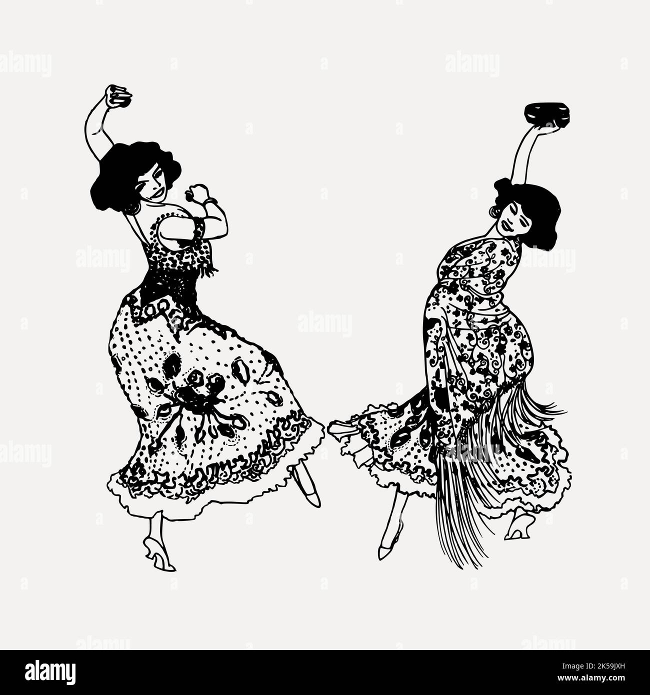 Dancers drawing Stock Vector Images - Alamy