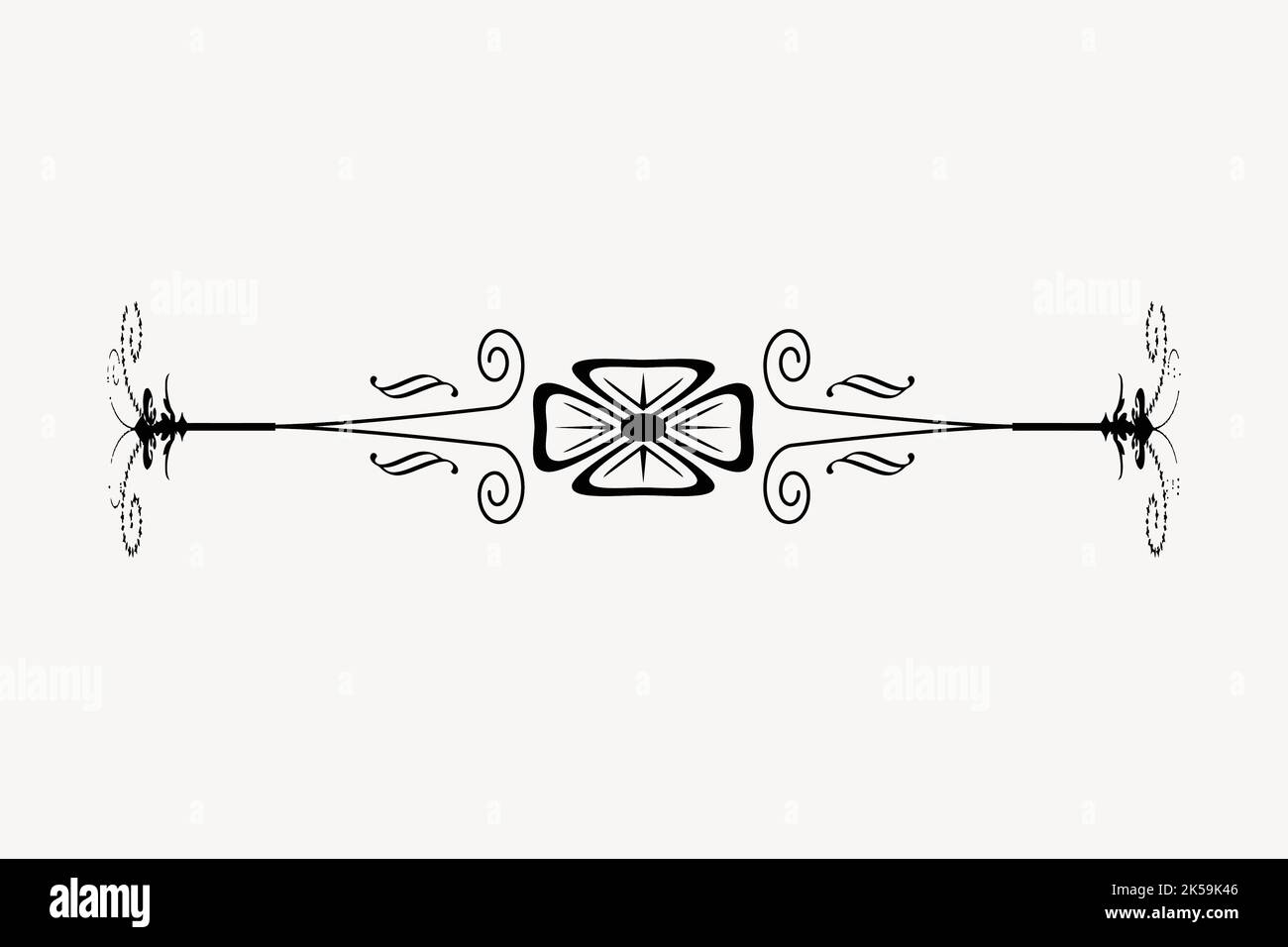 Flourish ornament clipart, divider illustration vector Stock Vector ...