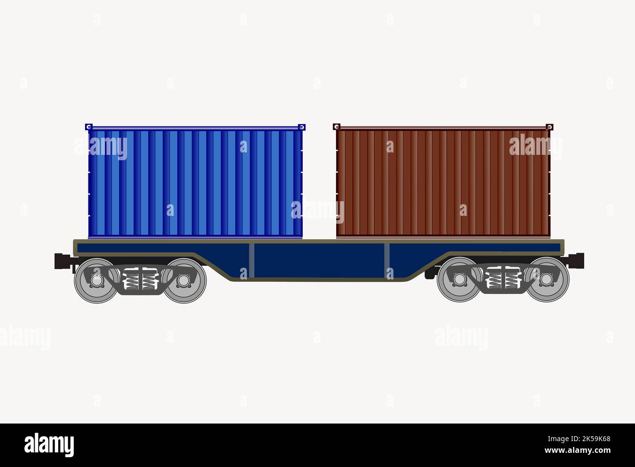 Cargo train clipart, vehicle illustration vector Stock Vector Image ...