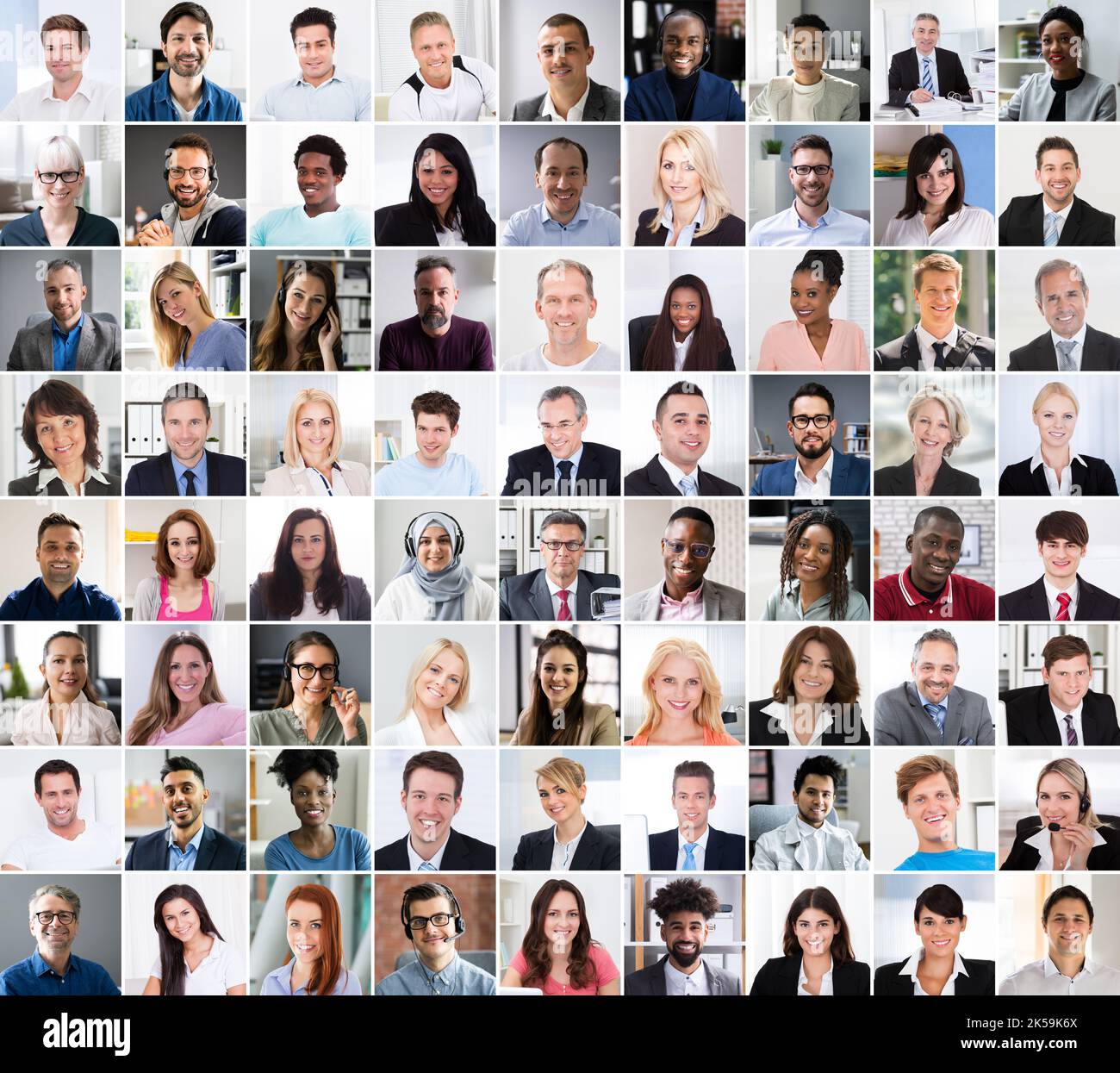 People Avatar Set. Business Group Face Collage Stock Photo - Alamy