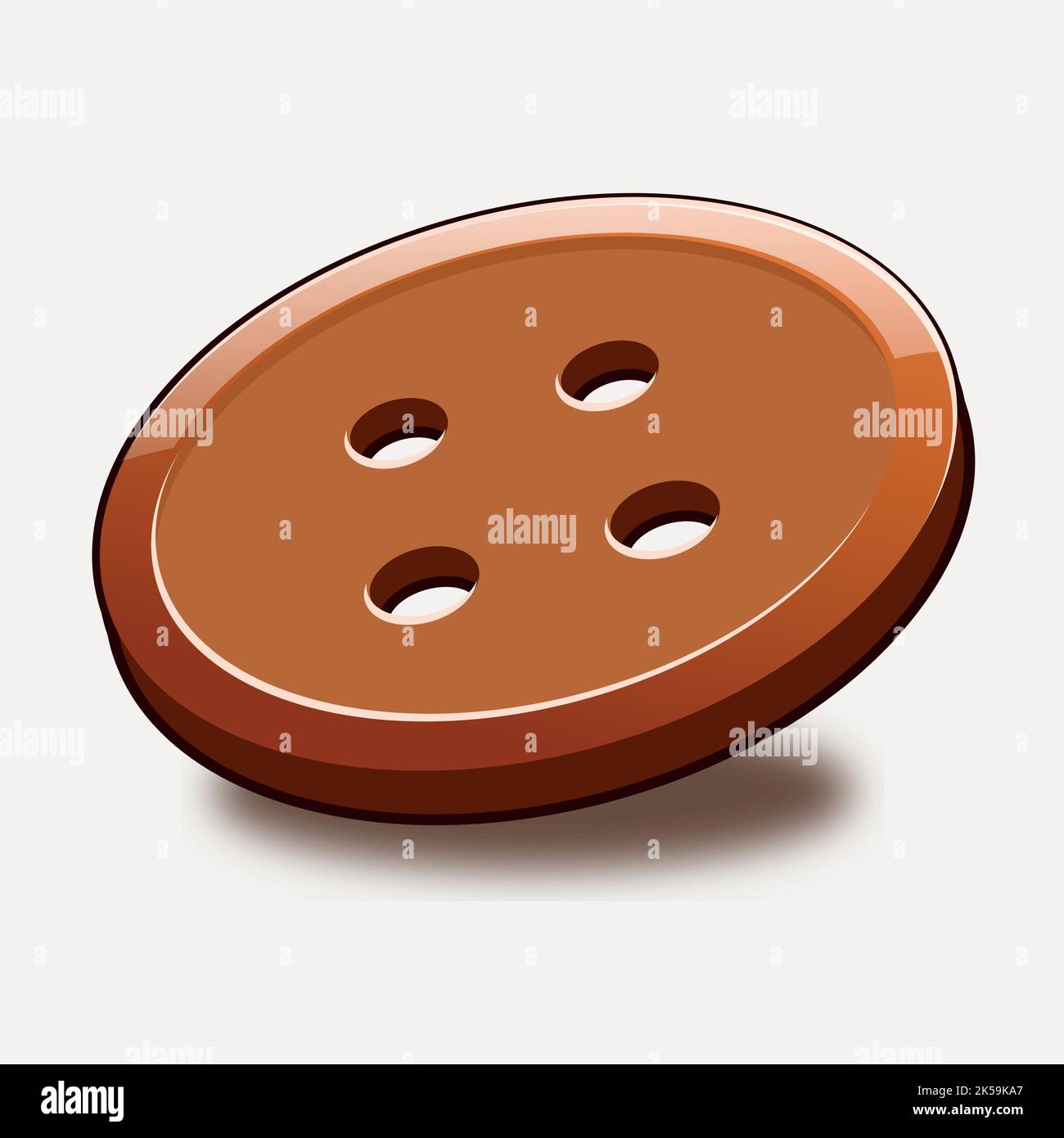 Brown button clipart, illustration vector Stock Vector Image & Art - Alamy