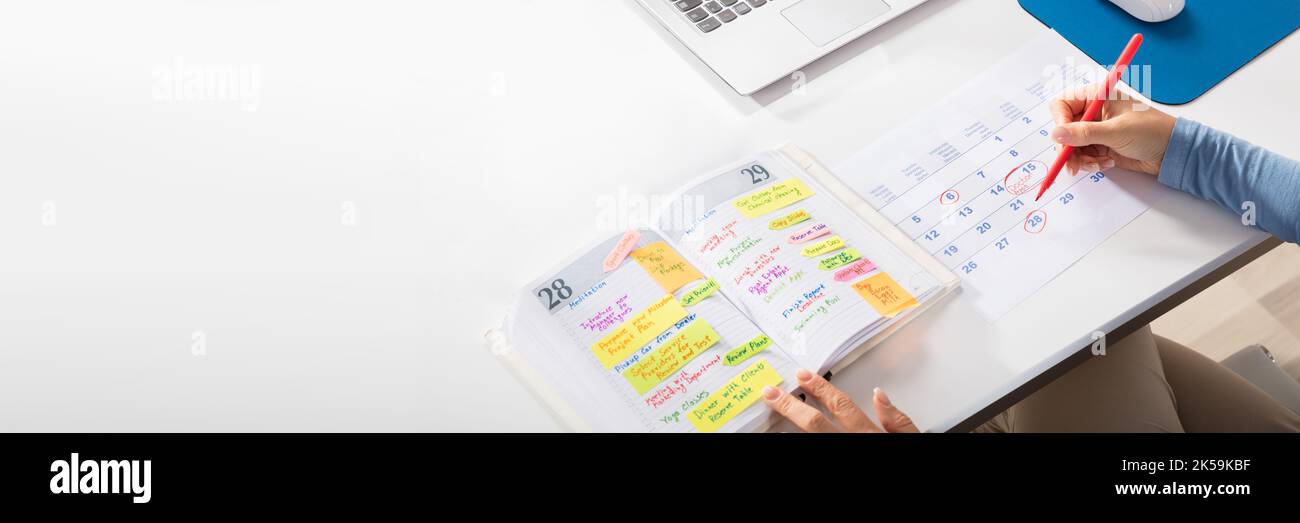 Office schedule and calendar workplace hi-res stock photography and ...
