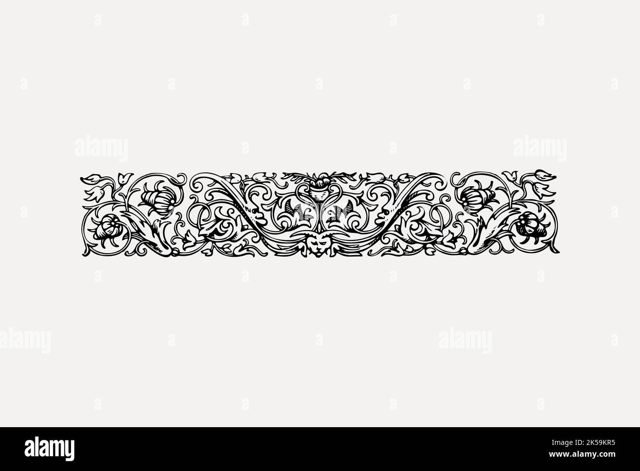 Ornate divider drawing hi-res stock photography and images - Alamy