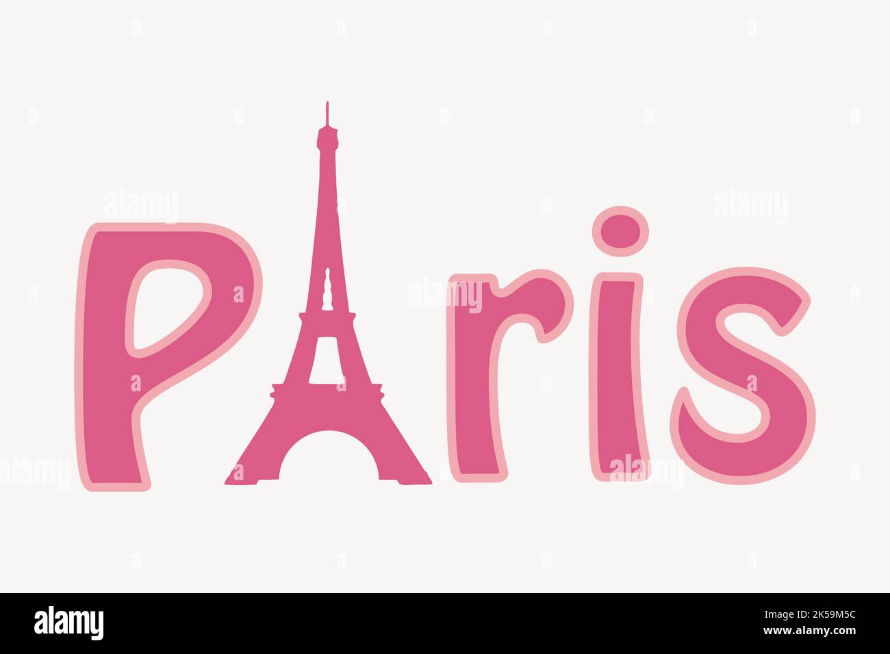 Paris word clipart, illustration vector Stock Vector Image & Art - Alamy