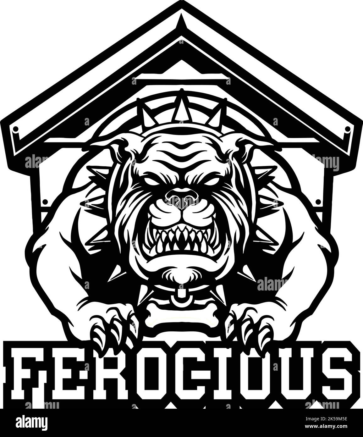 FEROCIOUS Bulldog Mascot Silhouette Vector illustrations for your work ...