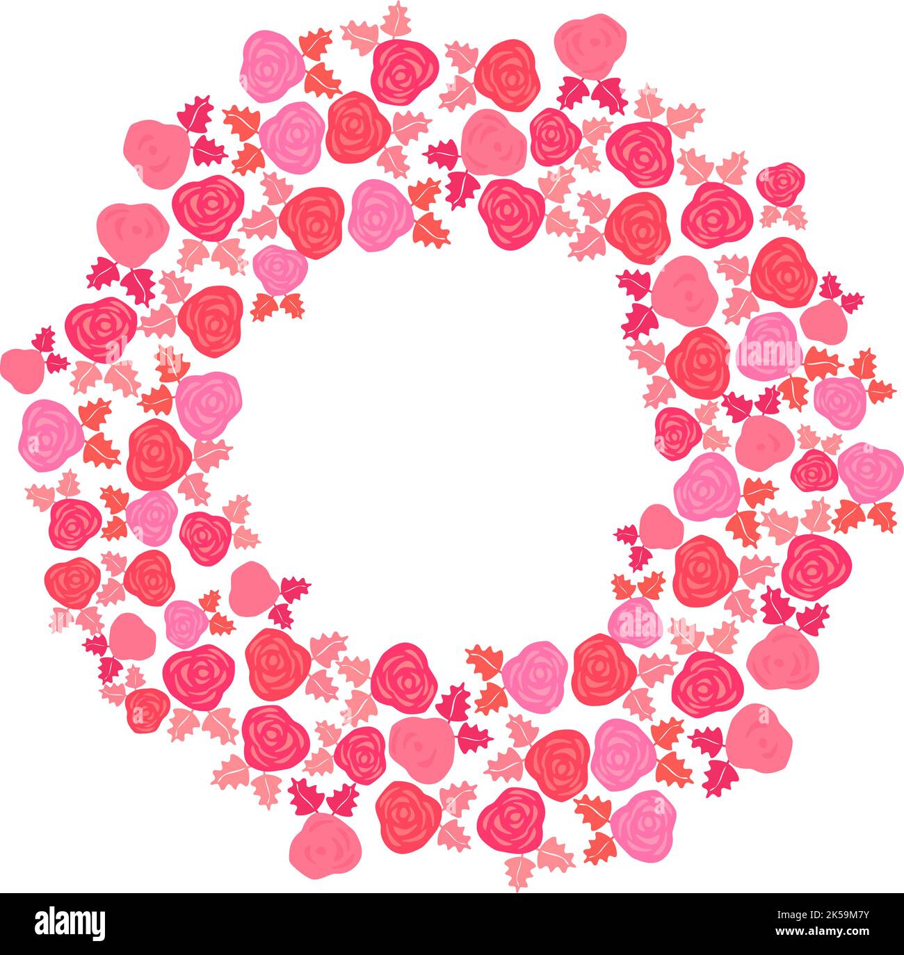 Flower frame clipart, Spring illustration vector Stock Vector Image ...