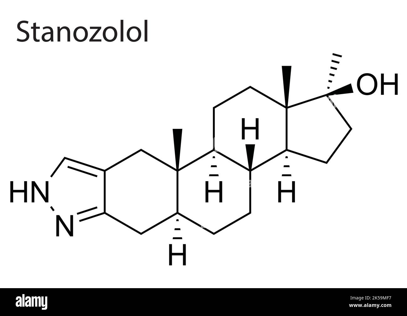 Stanozolol Skeletal Structure Molecule Vector Editable file Stock ...