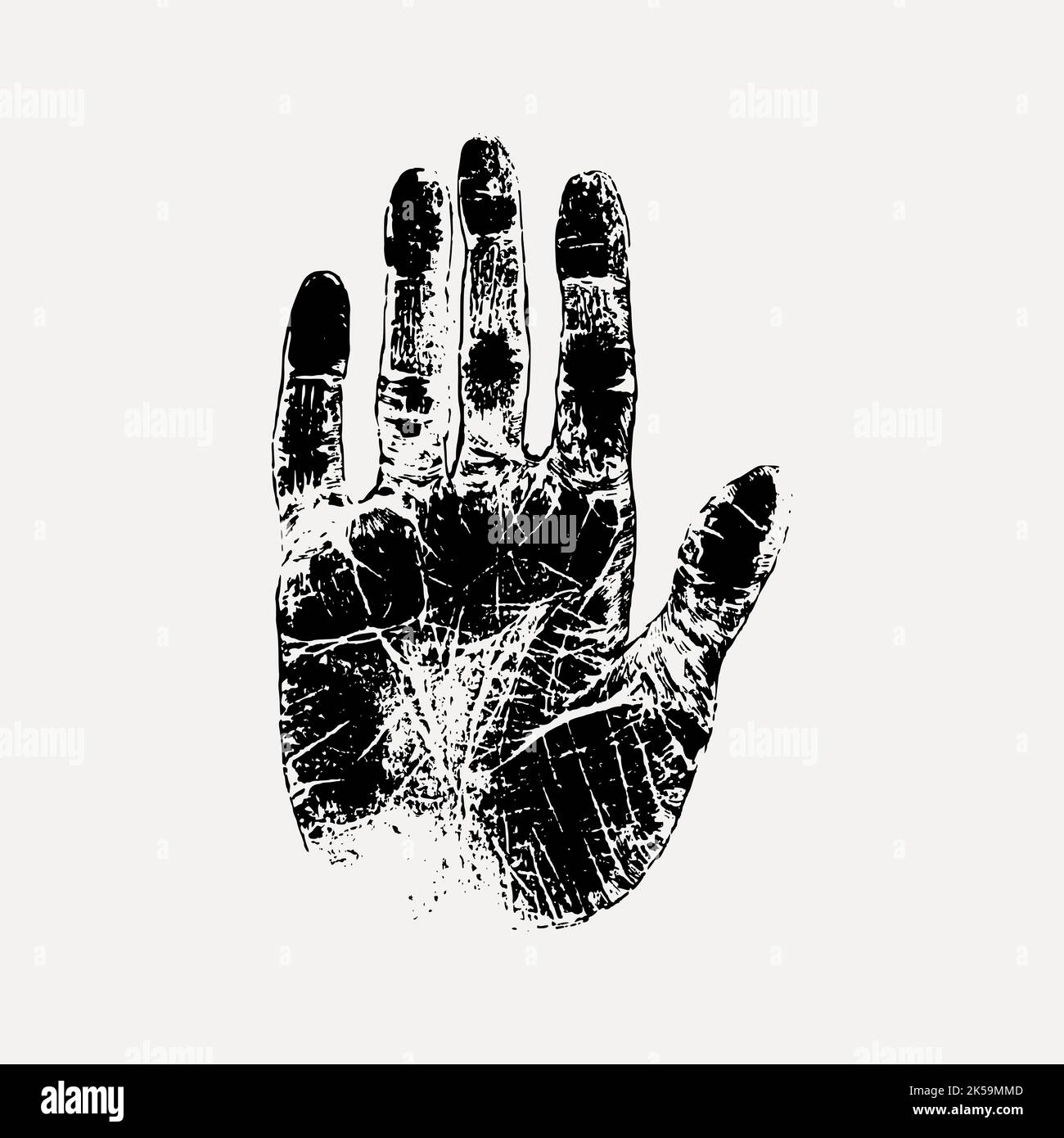 Hand print clipart, drawing illustration vector Stock Vector Image ...