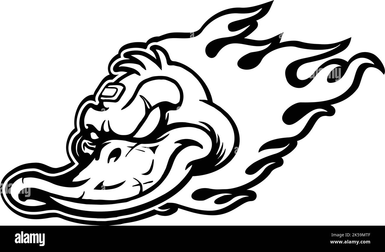 Flames Duck Mascot Logo Silhouette Vector illustrations for your work ...