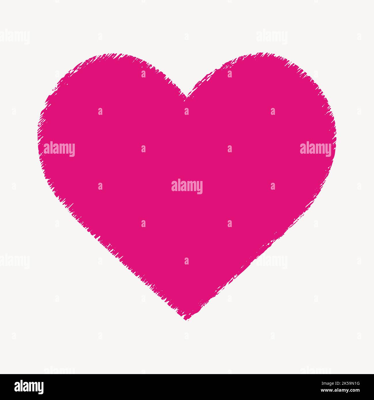 Pink heart clipart, Valentine's celebration illustration vector Stock ...