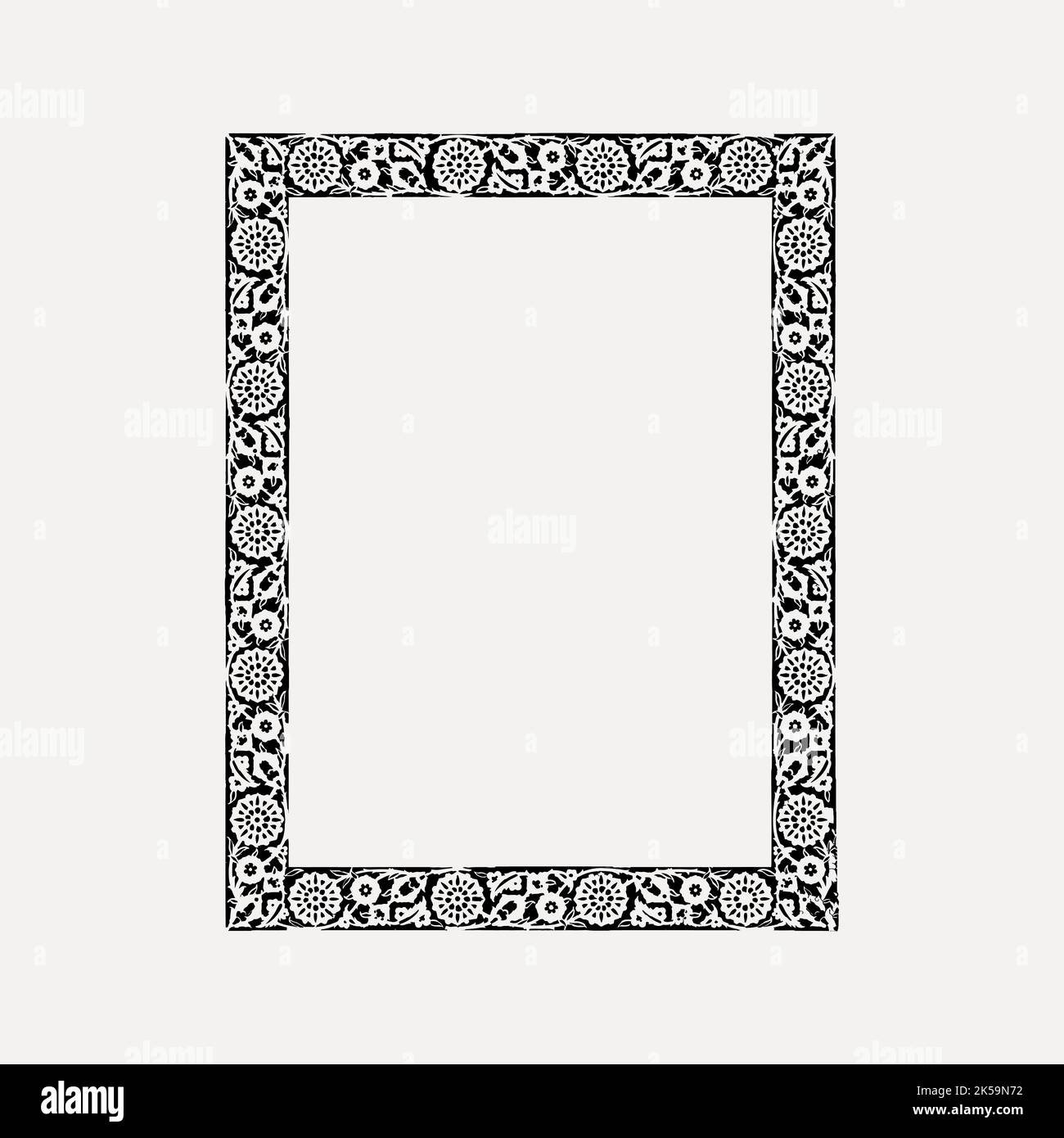 Persian frame clipart, drawing illustration vector Stock Vector Image ...