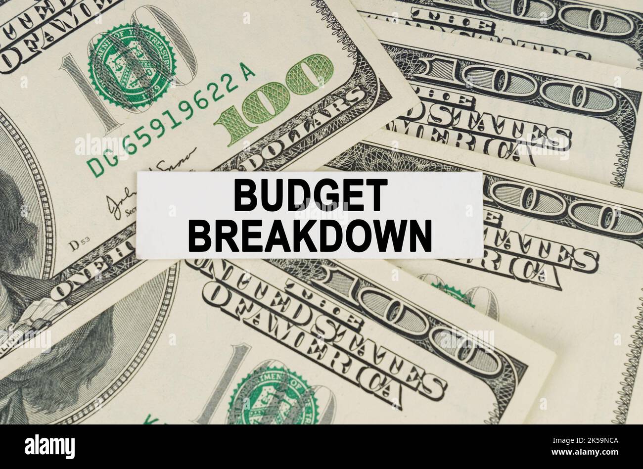 Business concept. On the dollars lies a paper plate with the ...