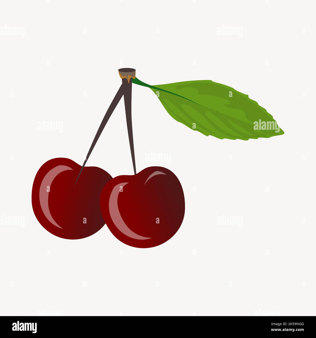Cherries clipart, fruit illustration vector Stock Vector Image & Art ...