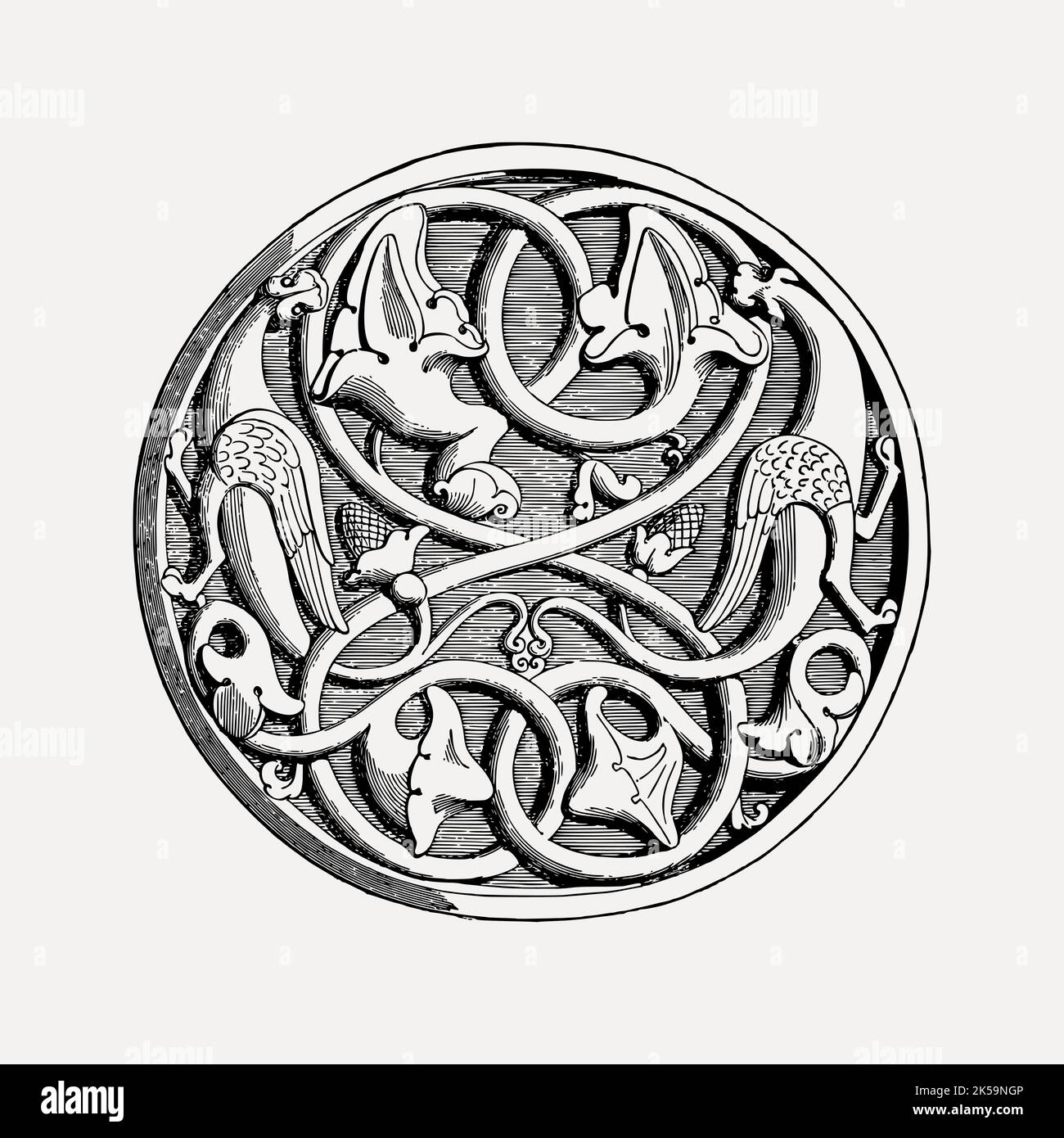 Fantasy ornate badge drawing hi-res stock photography and images - Alamy