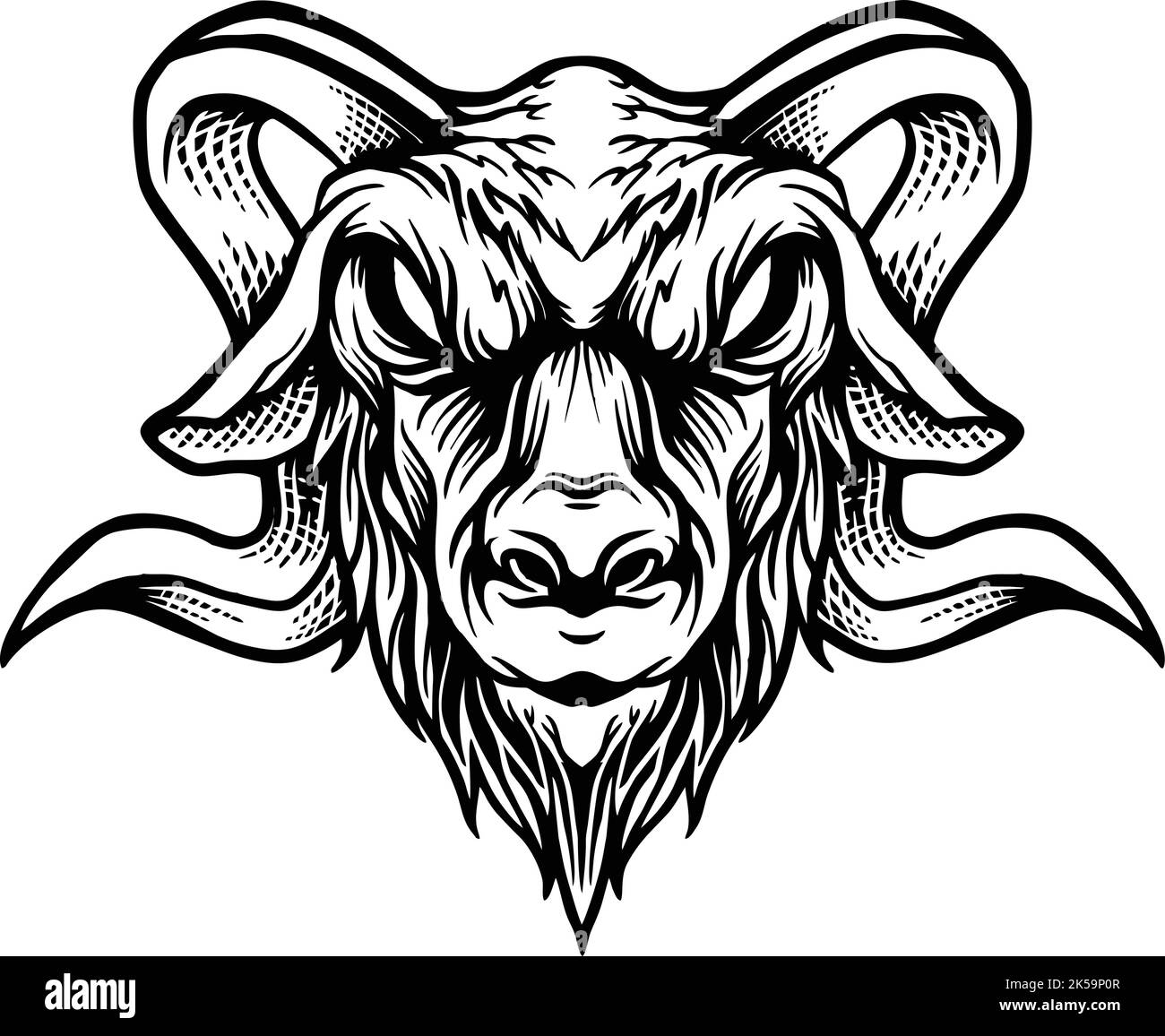 Goat Animal Vintage Silhouette Vector illustrations for your work Logo ...