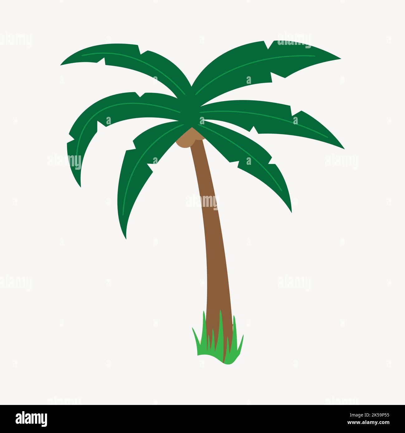Palm tree clipart, tropical illustration vector Stock Vector Image ...