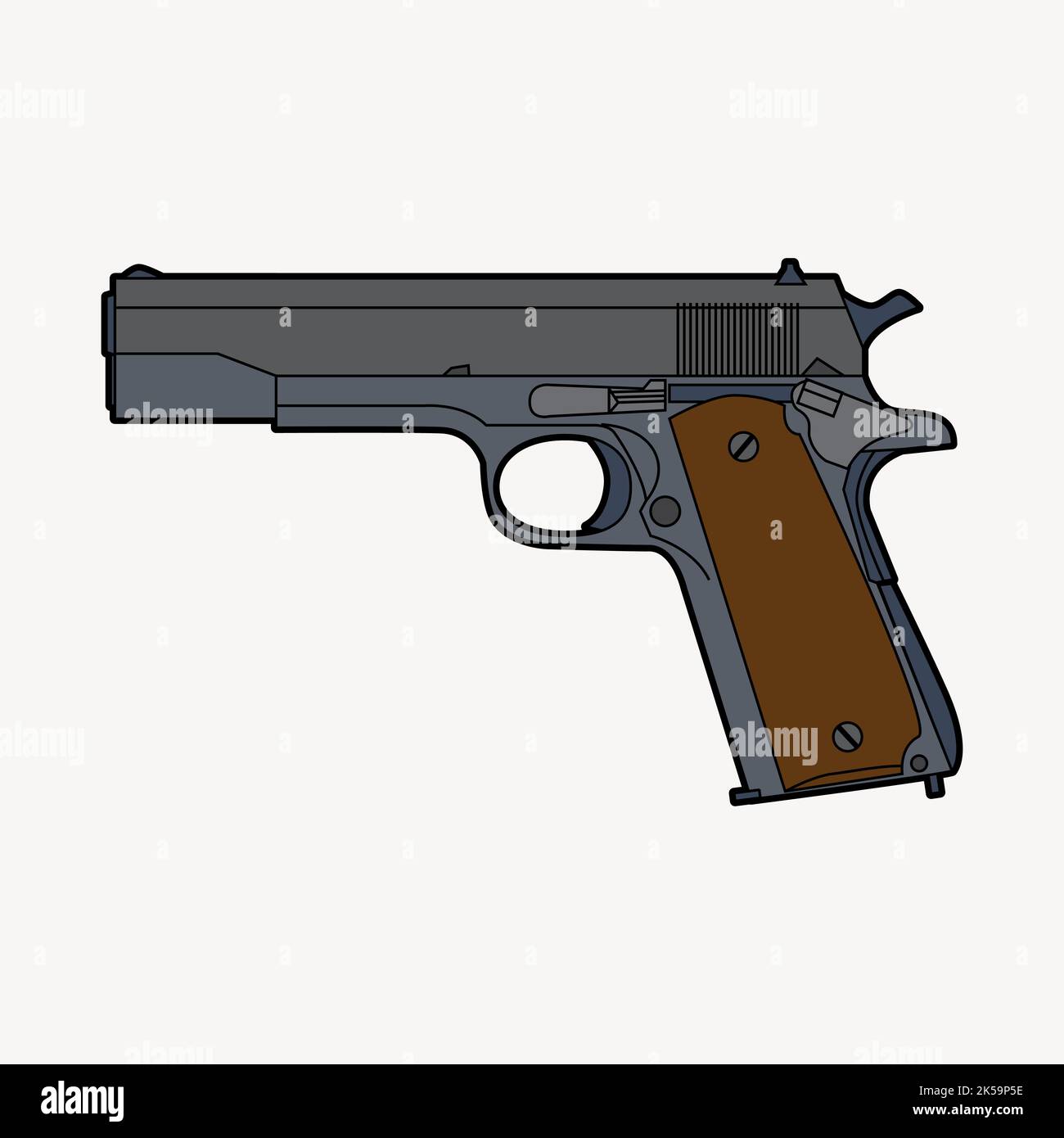Handgun clipart, illustration vector Stock Vector Image & Art - Alamy