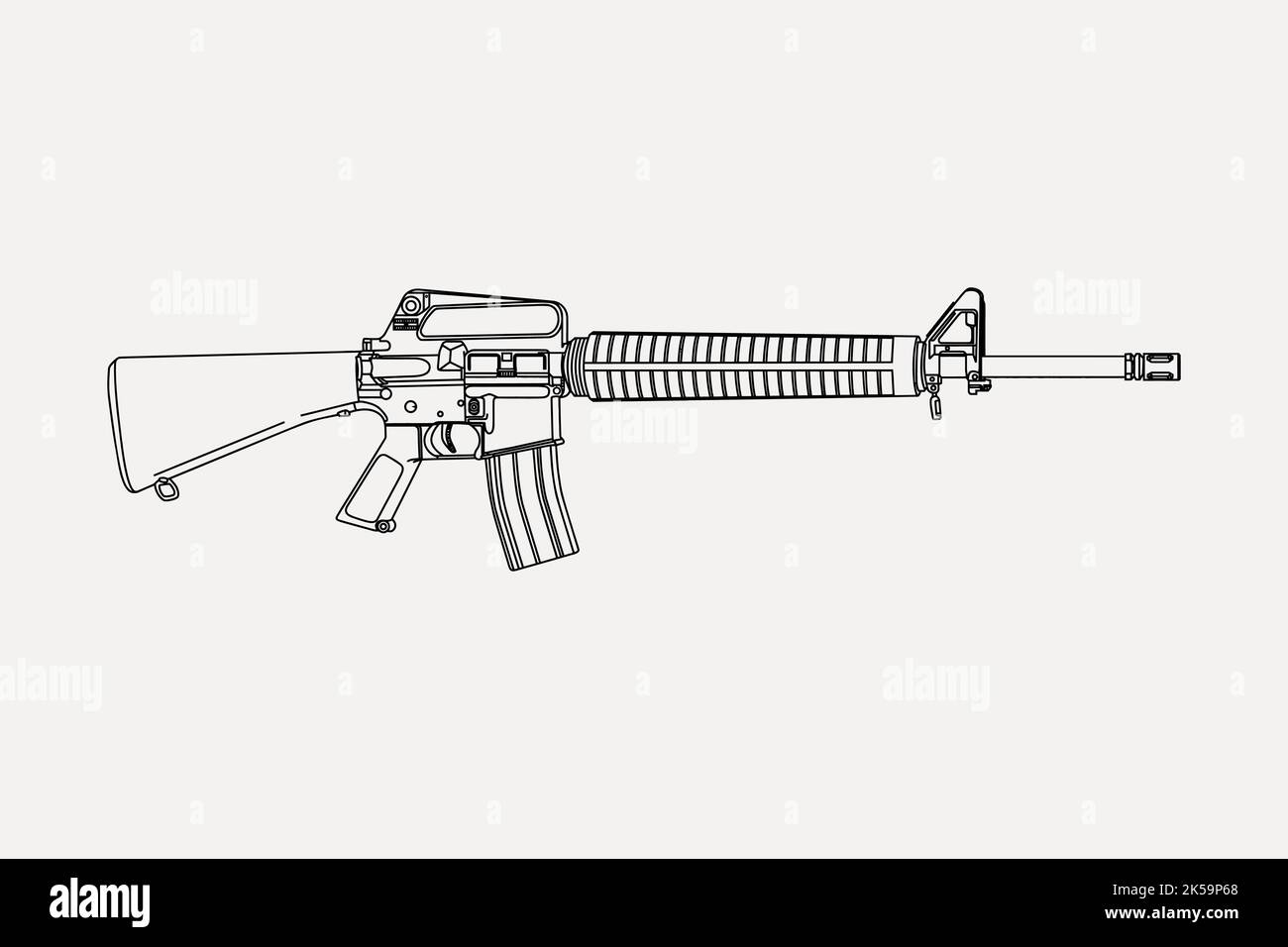 Firearm clipart, drawing illustration vector Stock Vector Image & Art ...