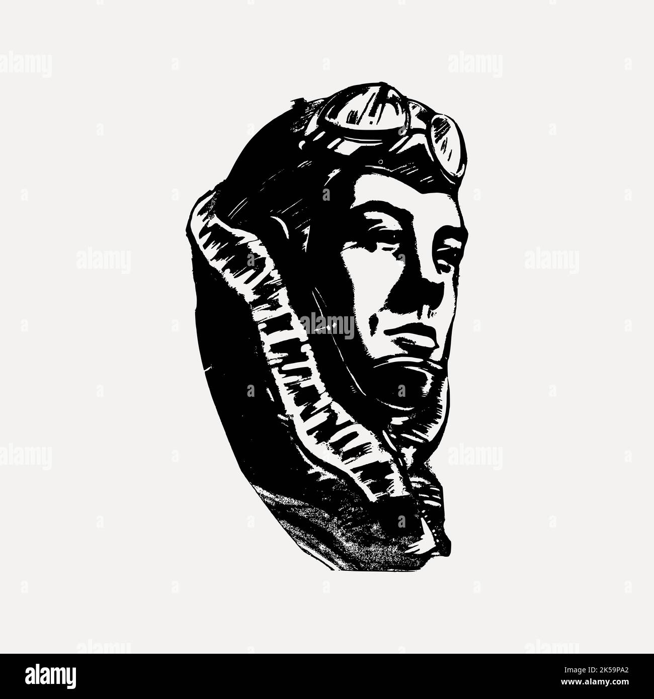 Aviator guy clipart, drawing illustration vector Stock Vector Image ...