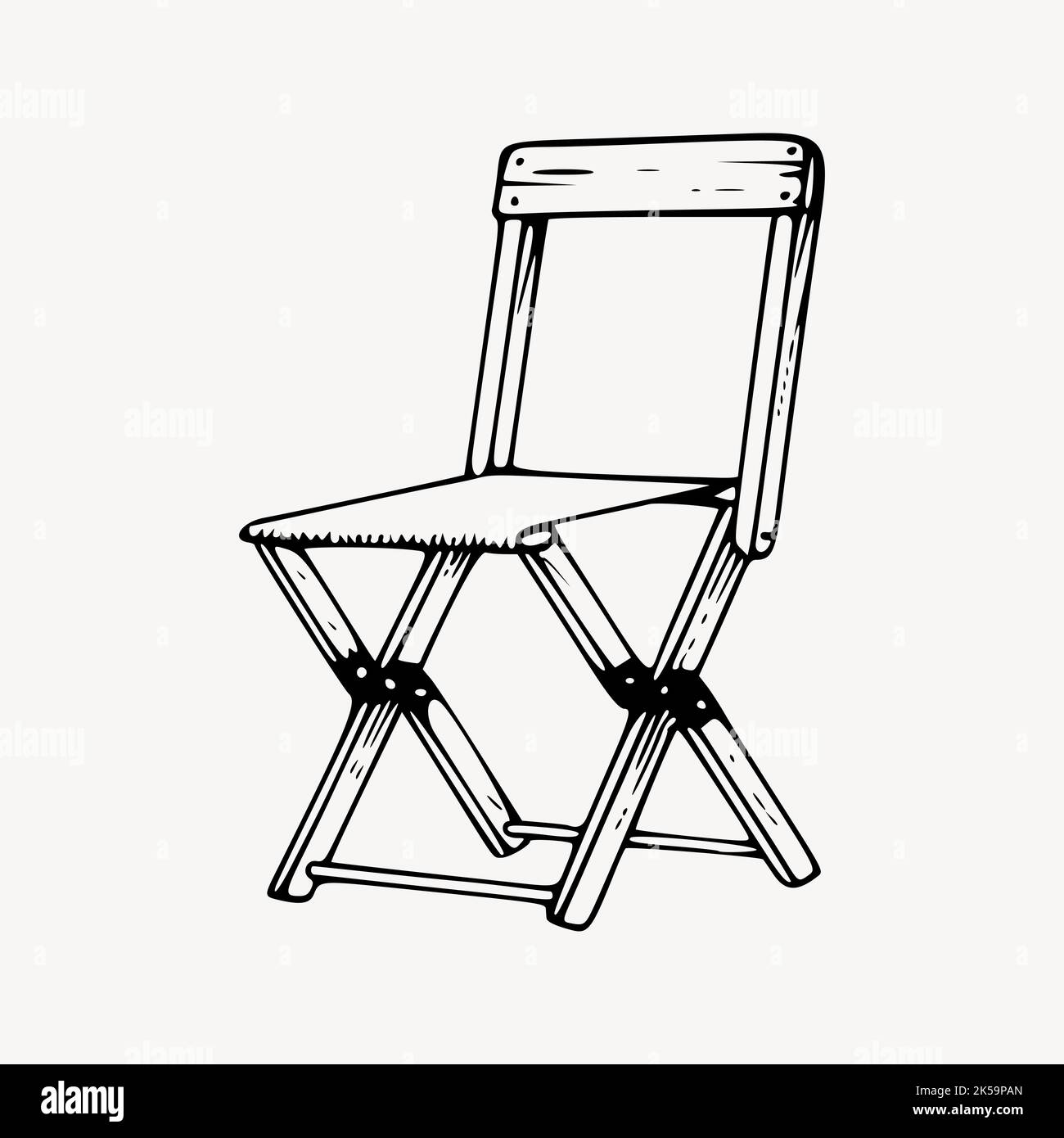 Folding chair collage element vector Stock Vector Image & Art - Alamy