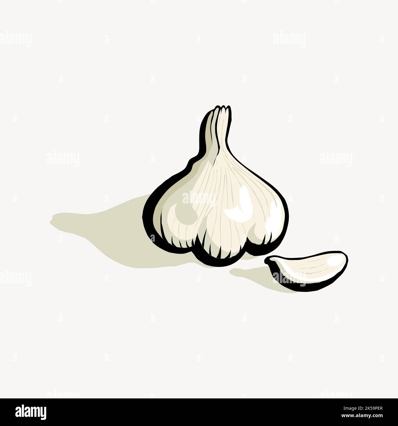 Garlic collage element vector Stock Vector Image & Art - Alamy