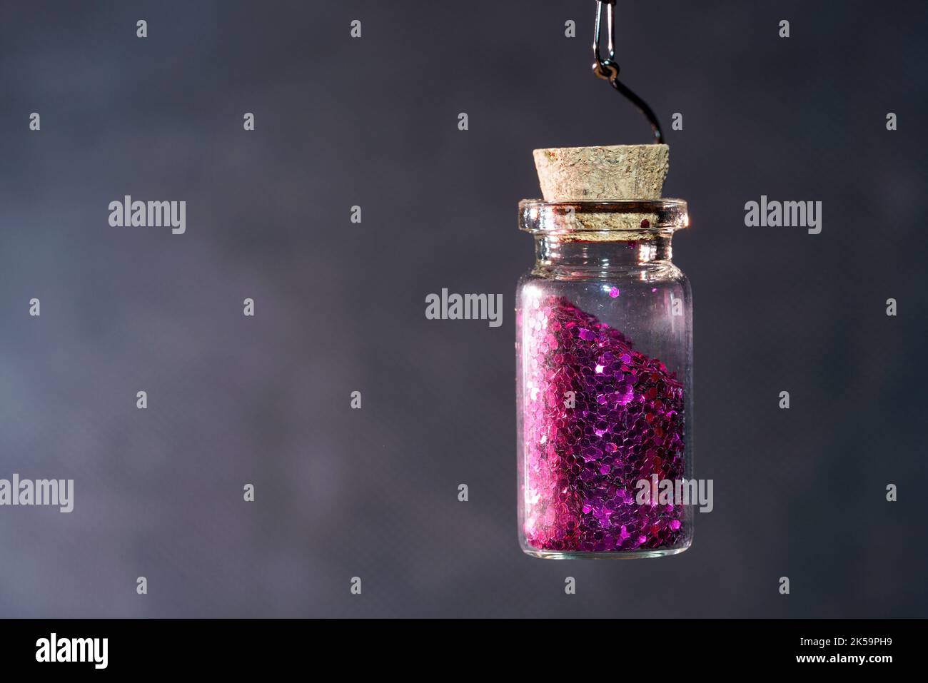 Glass made of crystal-like materials photographed in the studio with ...