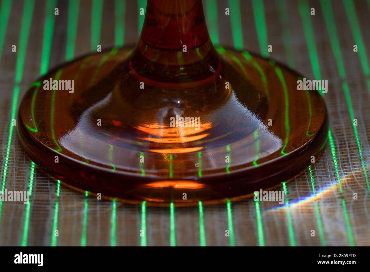 Glass made of crystal-like materials photographed in the studio with ...
