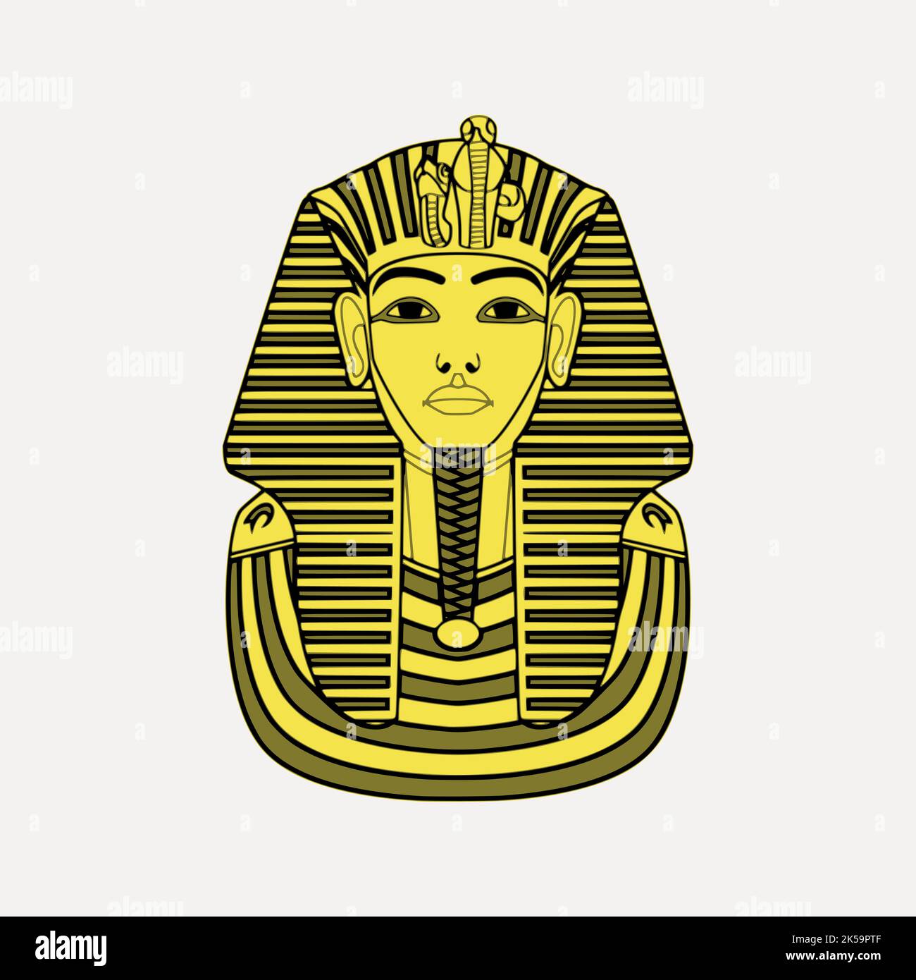 Tutankhamun clipart, drawing illustration vector Stock Vector Image ...