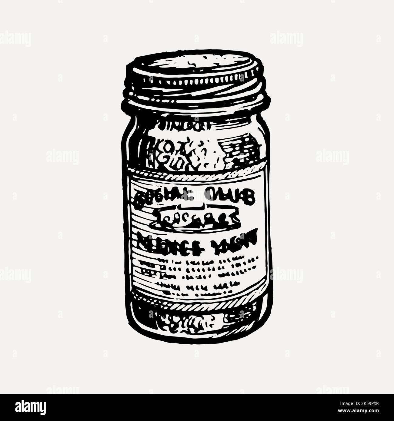 Food jar clipart, drawing illustration vector Stock Vector Image & Art ...