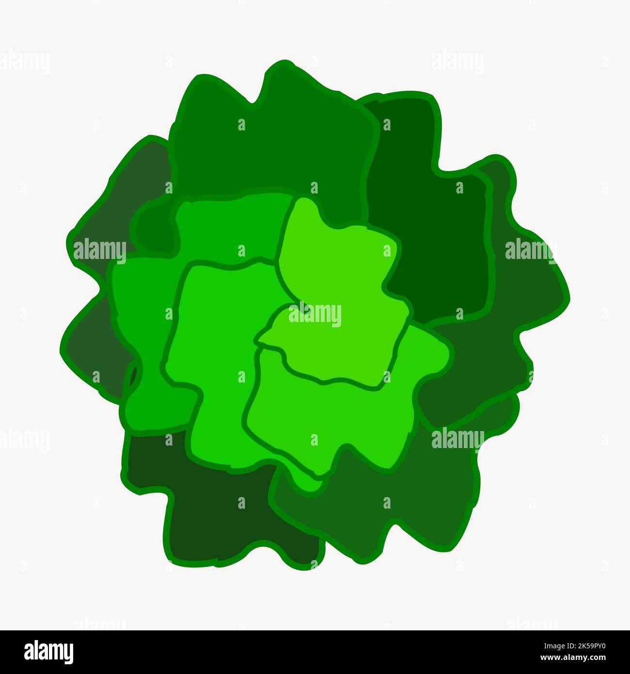 Tree top view clipart, botanical illustration vector Stock Vector Image ...
