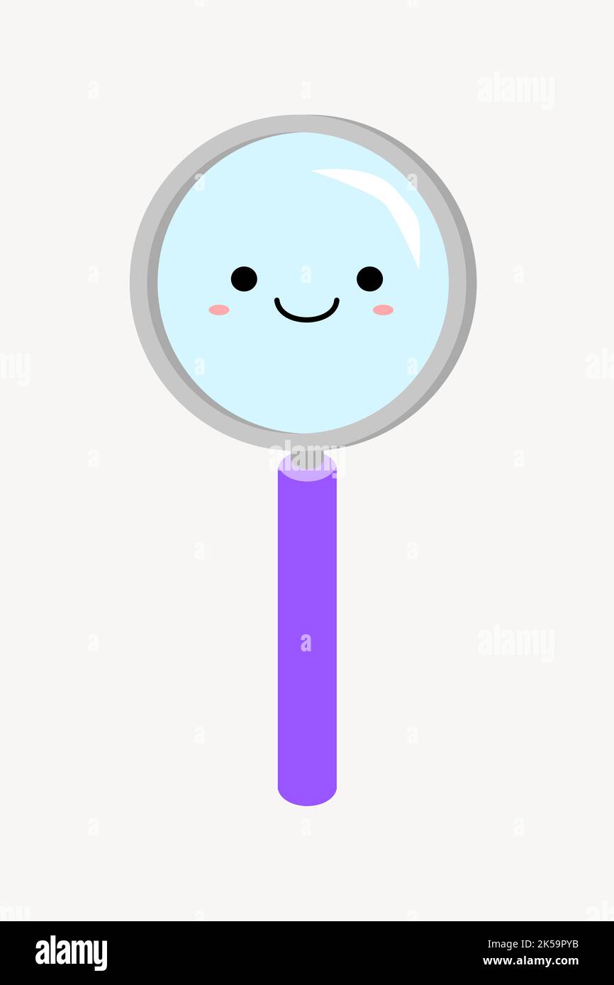 Cute magnifying glass collage element vector Stock Vector Image & Art ...