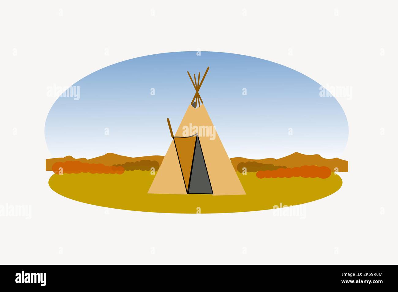 Tepee collage element vector Stock Vector Image & Art - Alamy
