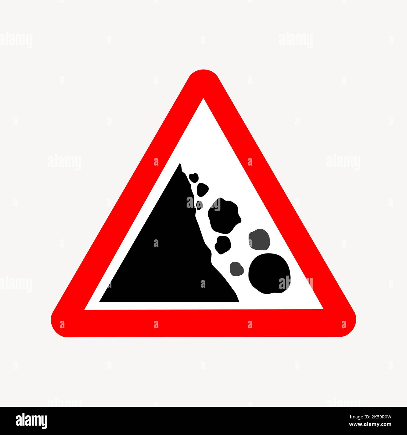 Falling rocks sign collage element vector Stock Vector Image & Art - Alamy