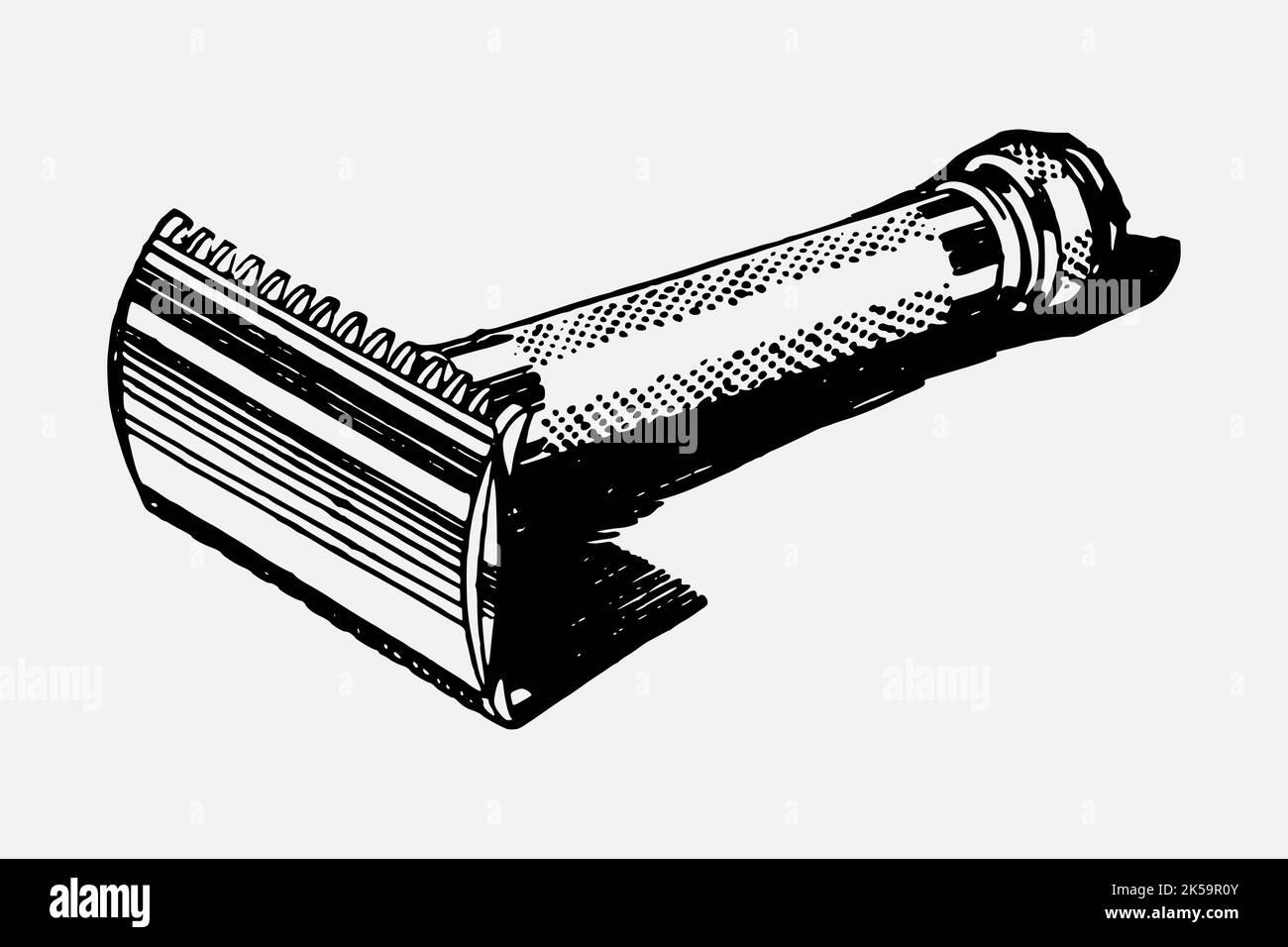 Old razor clipart, vintage hand drawn vector Stock Vector Image & Art ...