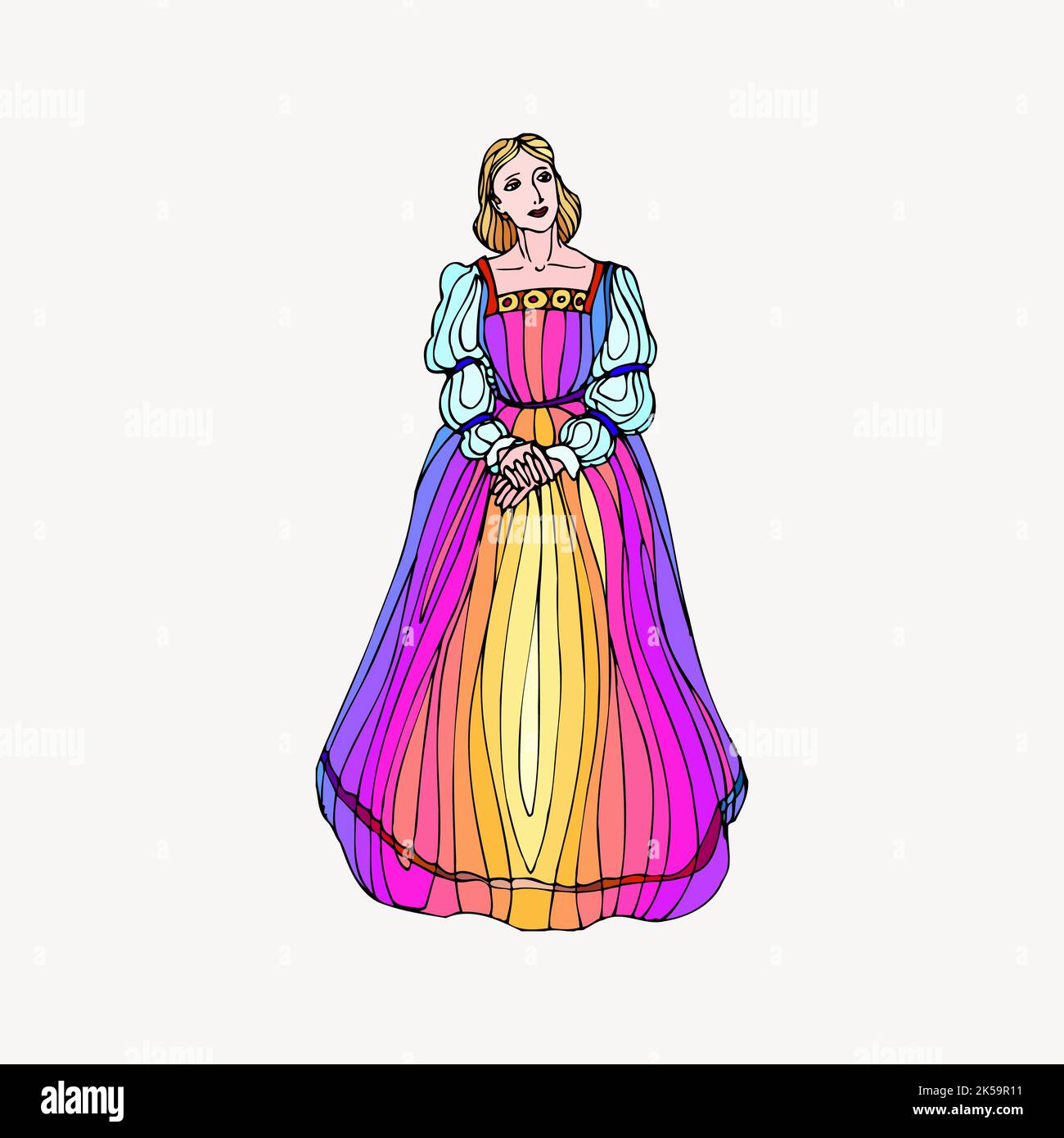 Princess collage element vector Stock Vector Image & Art - Alamy