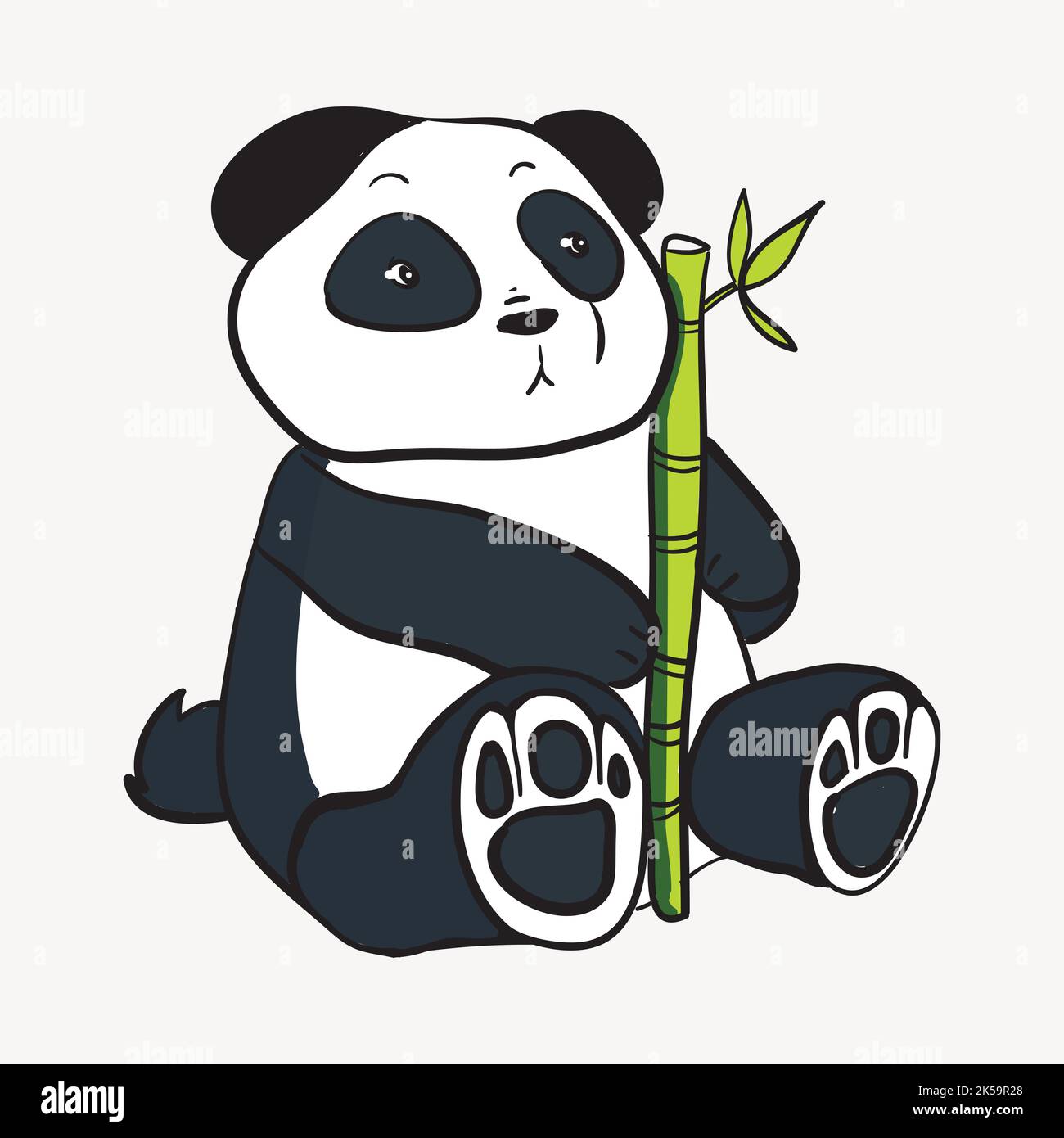 Panda bear clipart, animal illustration vector Stock Vector Image & Art ...