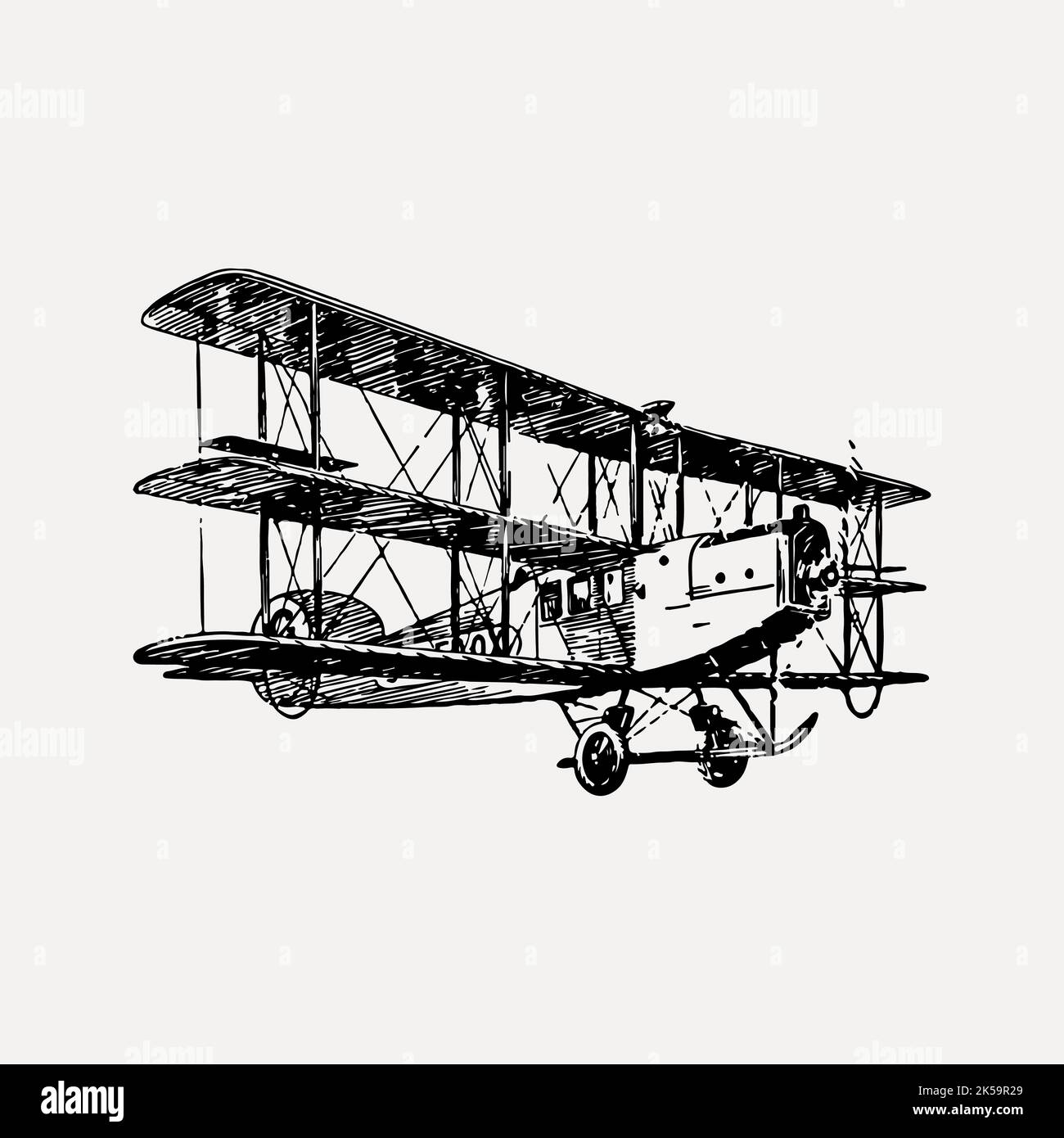 Triplane clipart, drawing illustration vector Stock Vector Image & Art ...