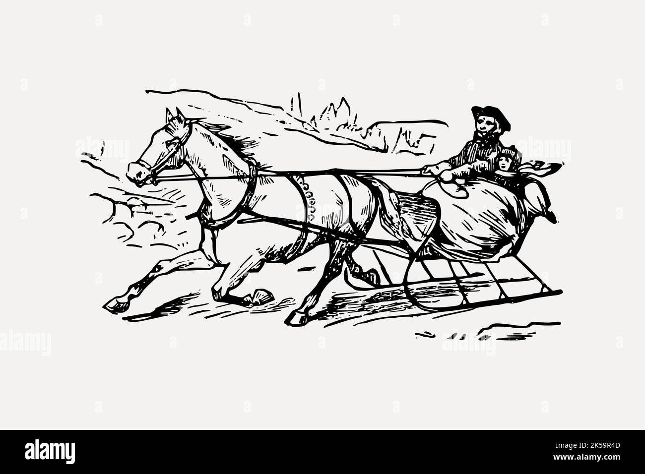 One horse open sleigh hi-res stock photography and images - Alamy