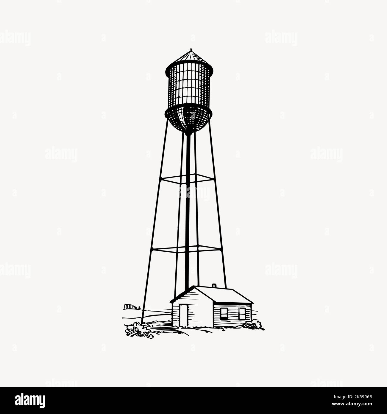 Reservoir tower collage element vector Stock Vector Image & Art - Alamy