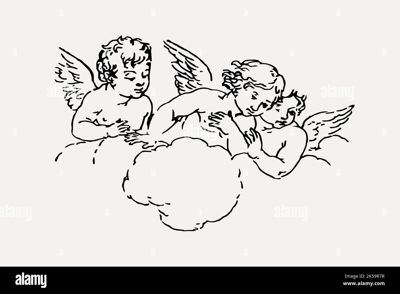 Angels clipart, drawing illustration vector Stock Vector Image & Art ...