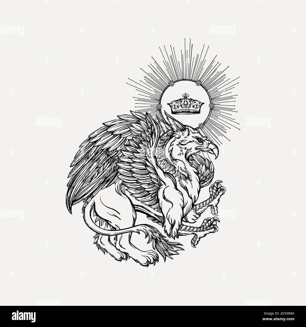 Griffin drawing clipart hi-res stock photography and images - Alamy