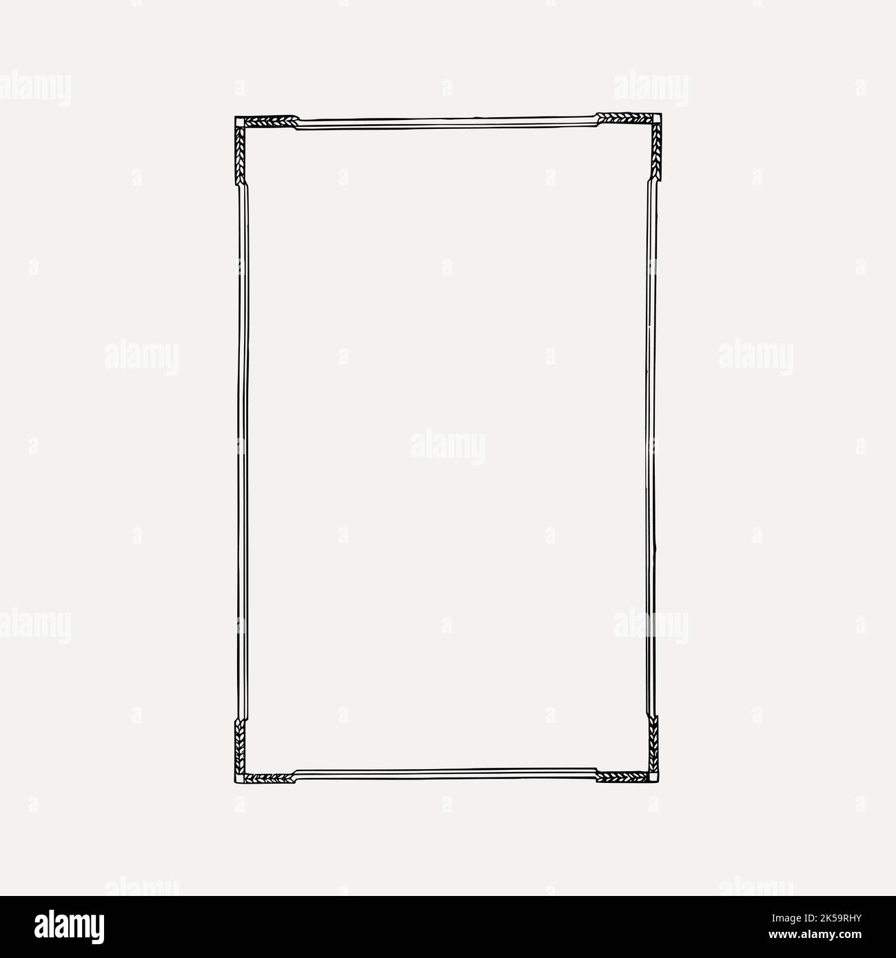 Basic frame clipart, drawing illustration vector Stock Vector Image ...