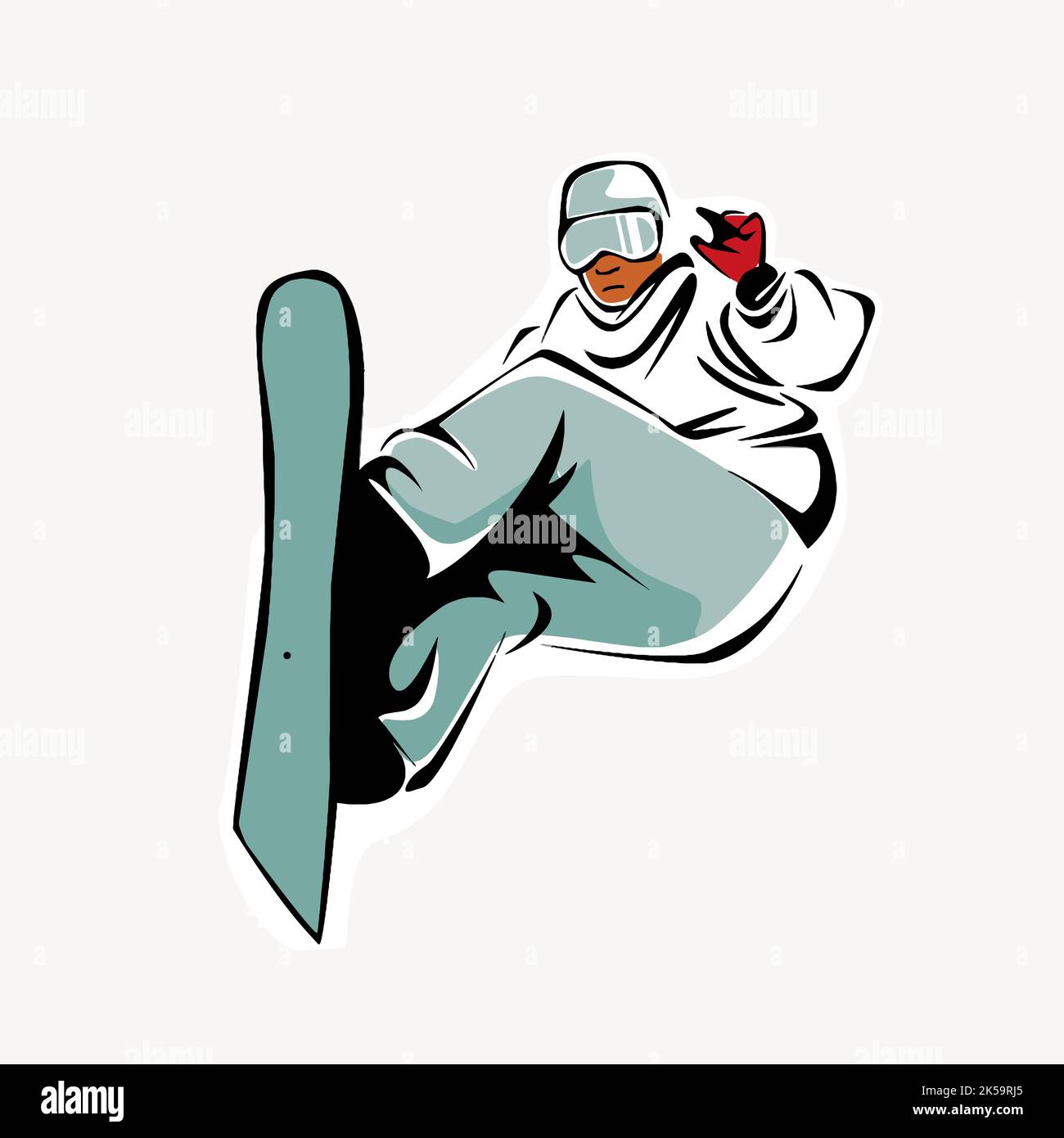 Snowboarding collage element vector Stock Vector Image & Art - Alamy