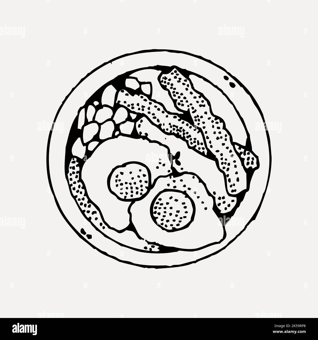Fry up clipart, drawing illustration vector Stock Vector Image & Art ...
