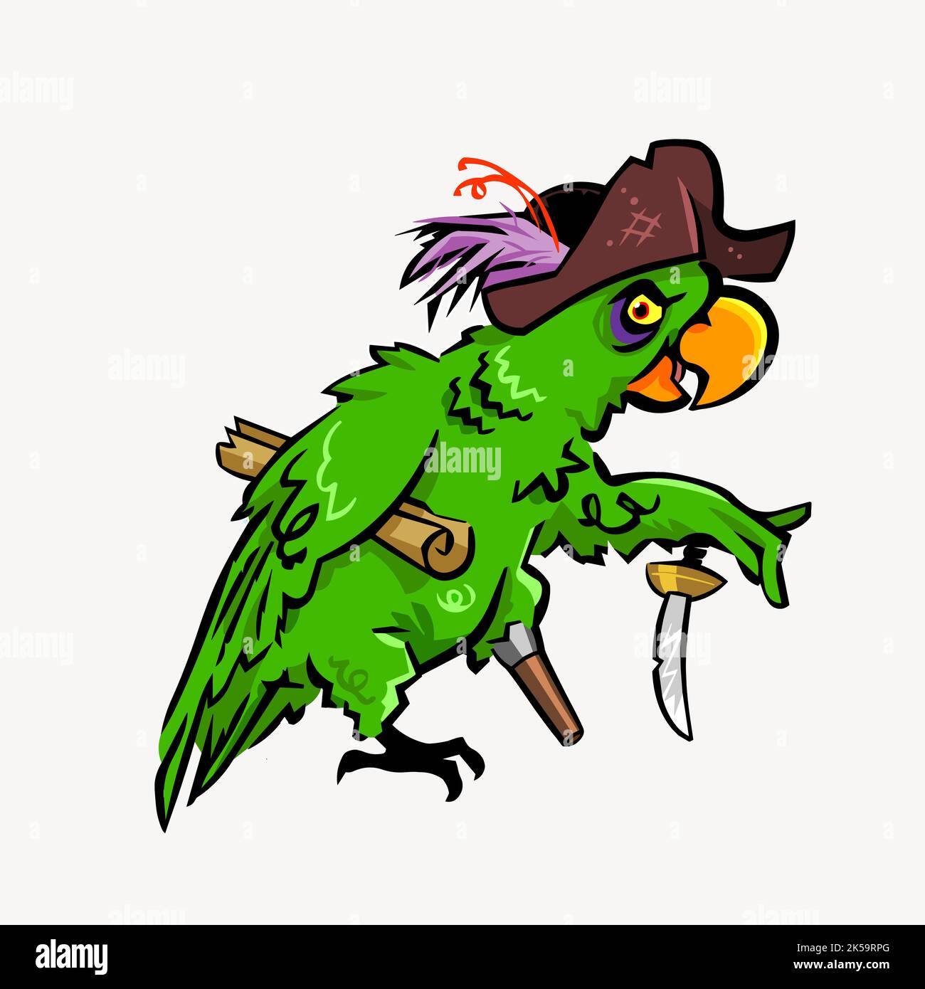 Pirate parrot collage element vector Stock Vector Image & Art - Alamy