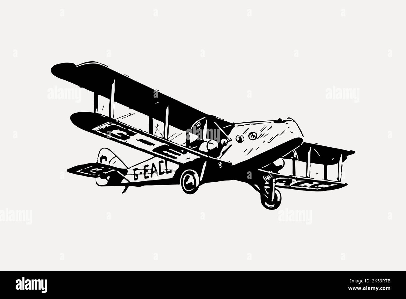 Biplane clipart, drawing illustration vector Stock Vector Image & Art ...