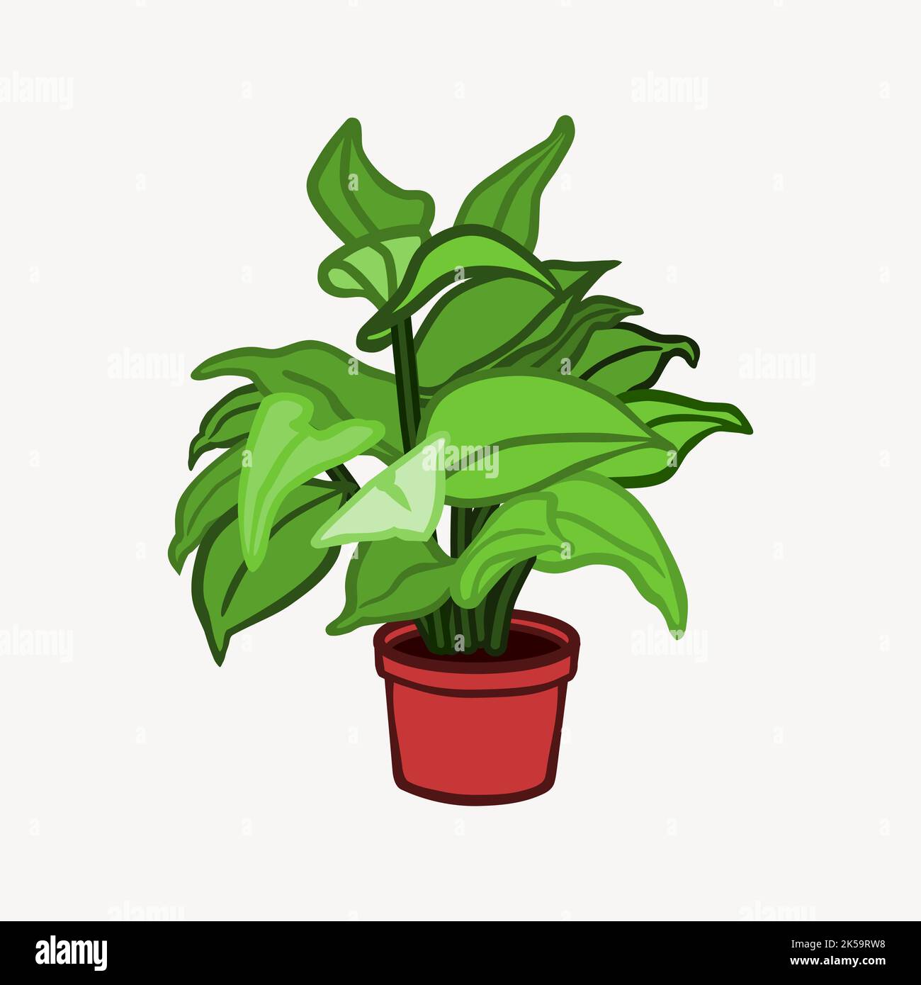 Houseplant collage element vector Stock Vector Image & Art - Alamy