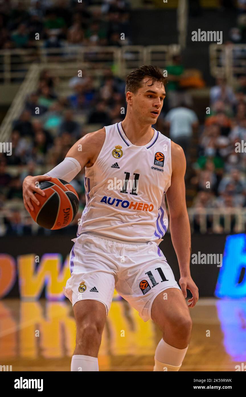 Mario Hezonja of Real Madrid in action during the Turkish Airlines ...